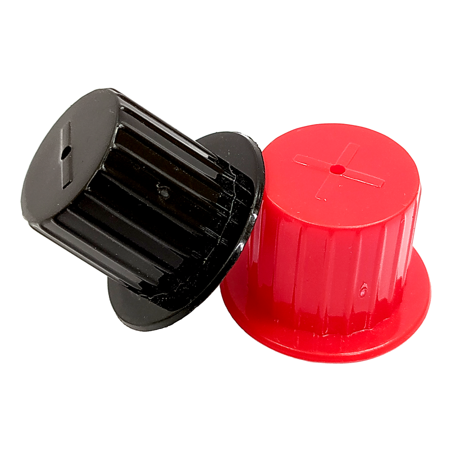 JK Battery Terminal Caps - Big- In Pair | Set Of 1 | 2 Pcs | Black & R ...